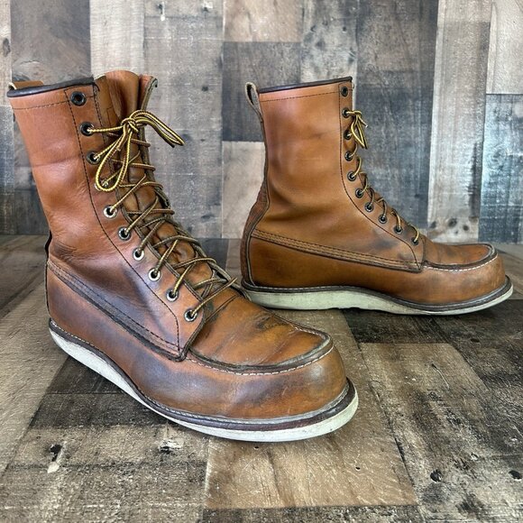 Red Wing Shoes | Shoes | Red Wing 877 Moc Toe Work Boots Mens 105 Ee ...